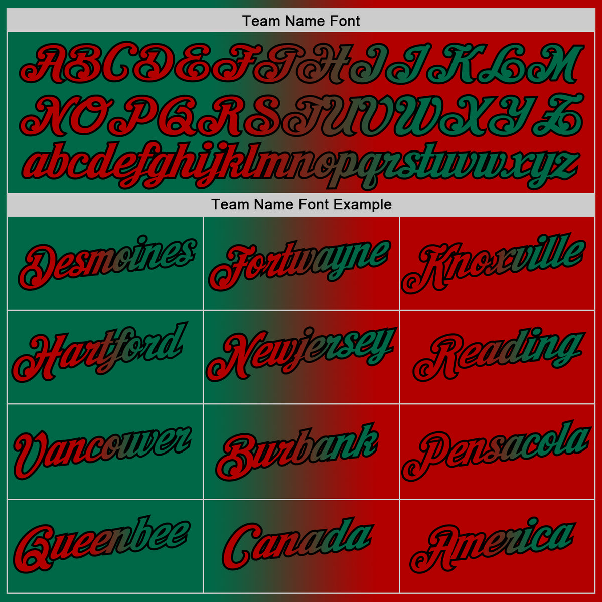 Custom Red Kelly Green-Black Gradient Fashion Performance T-Shirt Free ...