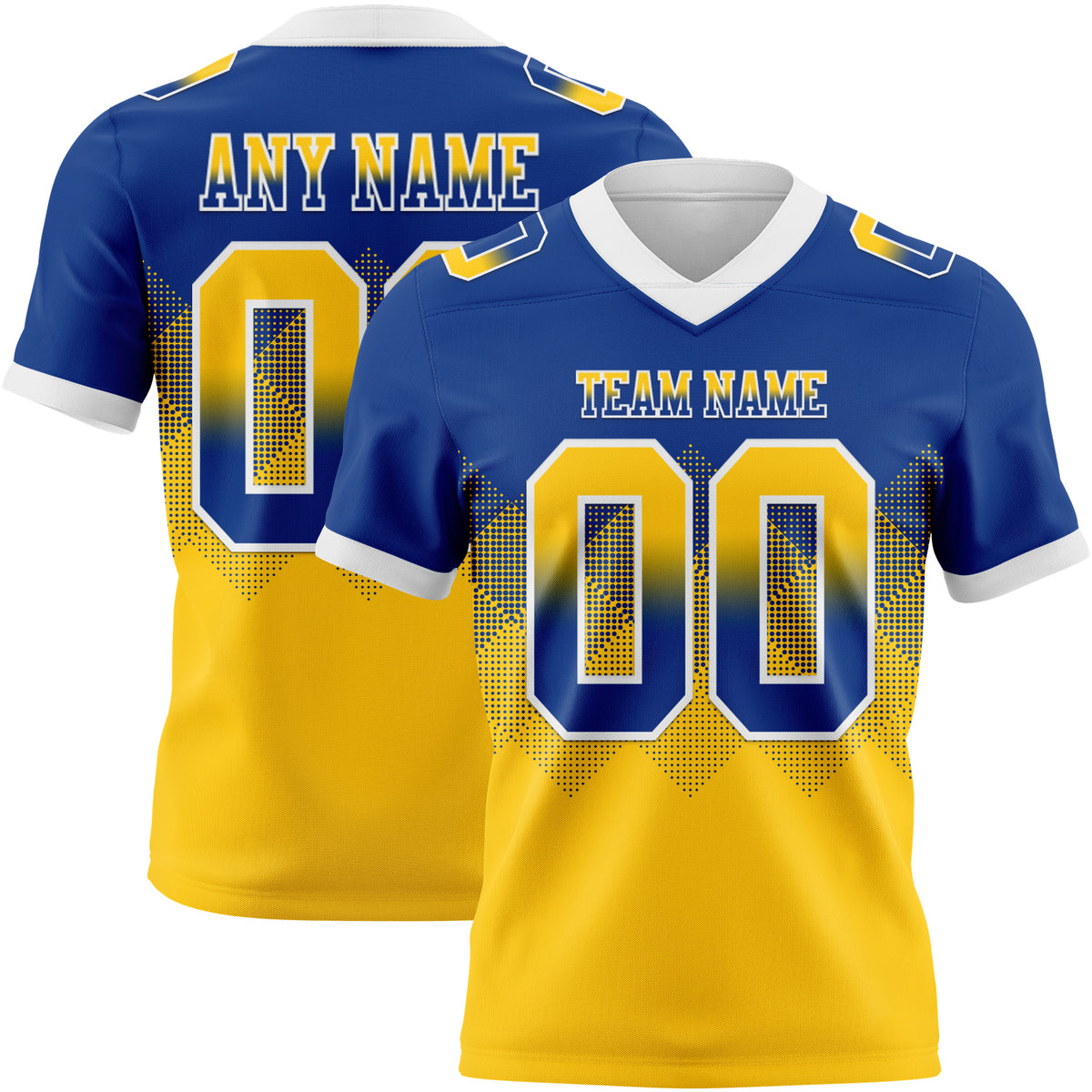 Custom Royal Yellow-White Mesh Authentic Gradient Square Shape Flag ...