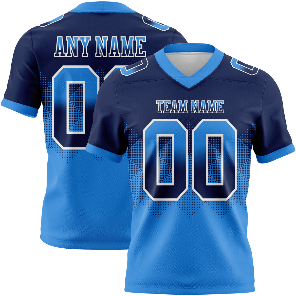 Custom Navy Powder Blue-White Mesh Authentic Gradient Square Shape Flag ...