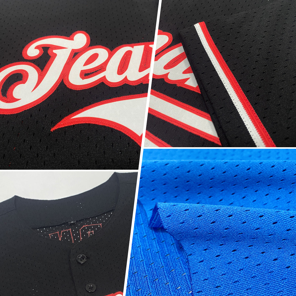 Custom Light Blue White-Navy Mesh Authentic Throwback Baseball Jersey ...