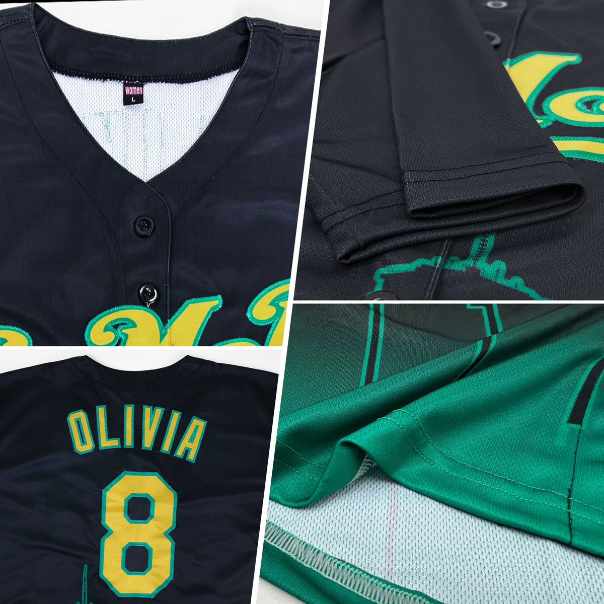 Custom Black Old Gold-Kelly Green 3D Boston City Edition Fade Fashion ...