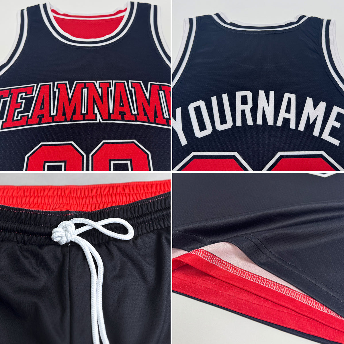 Custom Reversible Black Aurora Green Double Side Authentic Basketball ...