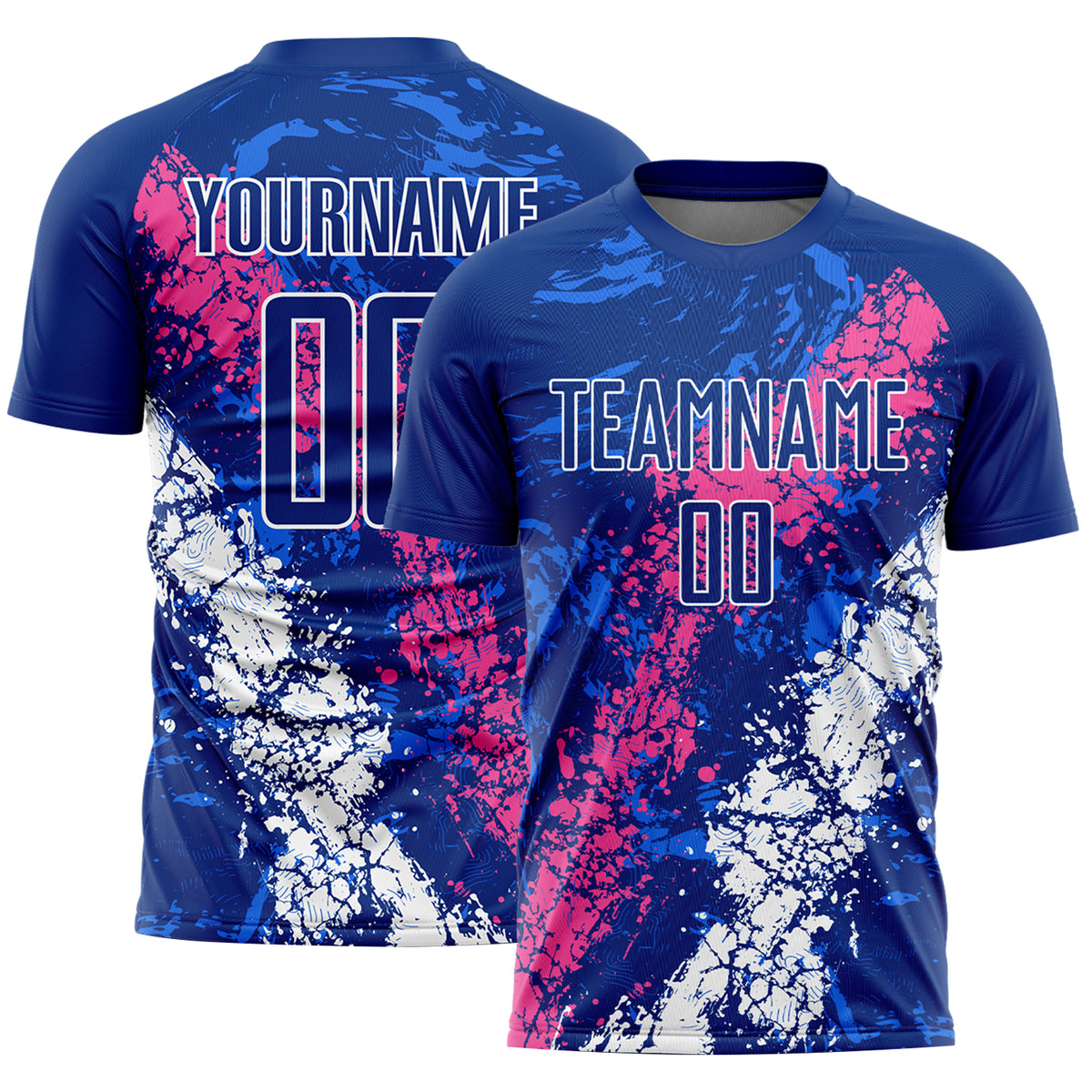 Custom Royal Light Yellow-White Dripping Splatter Art Sublimation ...