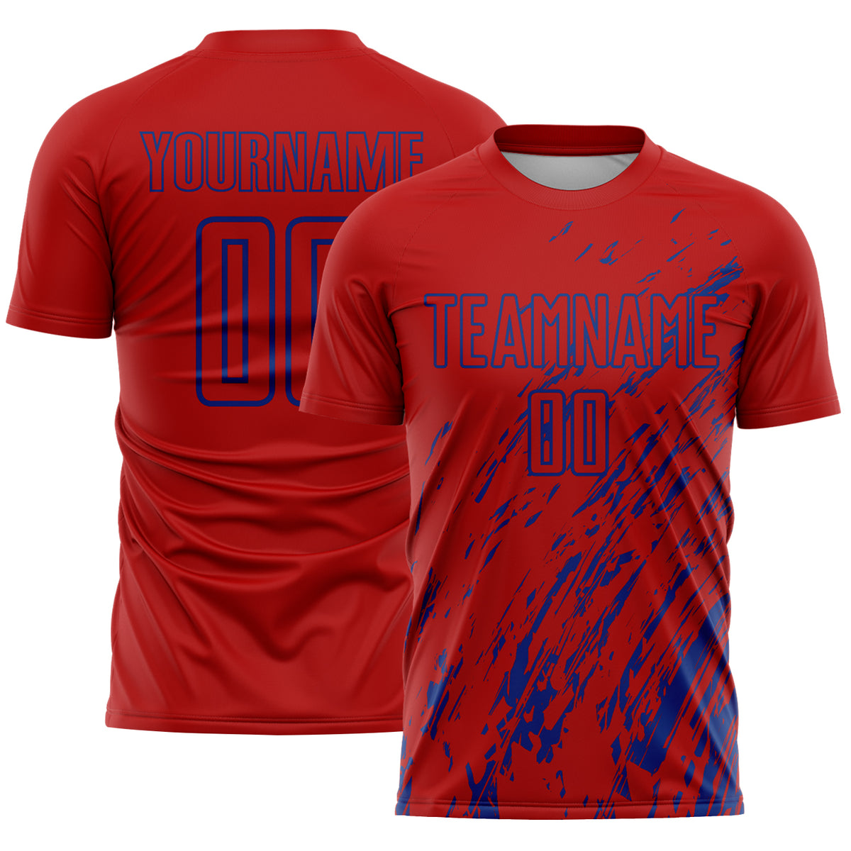Custom Red Royal Splash Sublimation Soccer Uniform Jersey Free Shipping ...