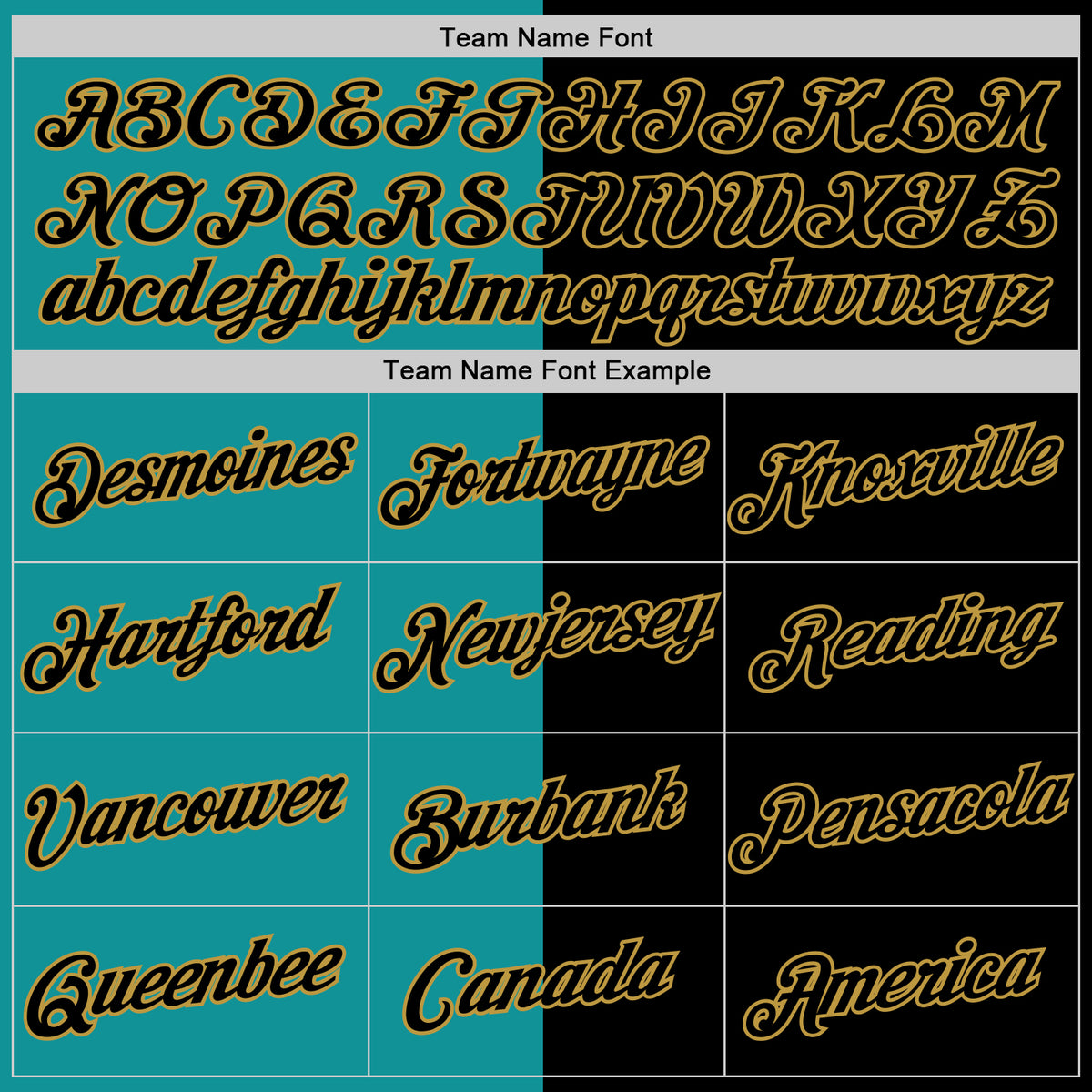 Custom Black Teal-Old Gold Split Fashion Performance T-Shirt Free ...