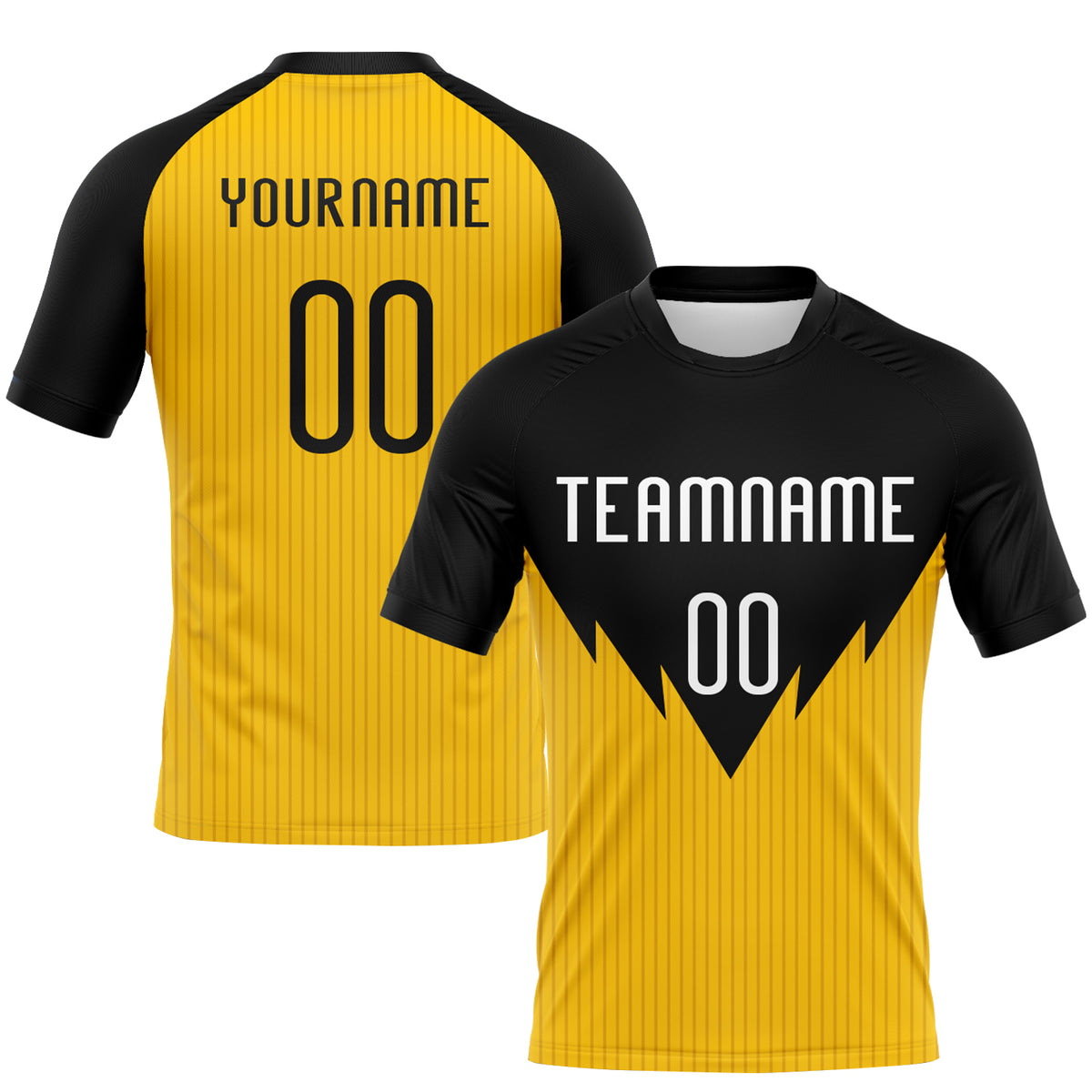 Custom Yellow White-Black Line Sublimation Volleyball Uniform Jersey ...