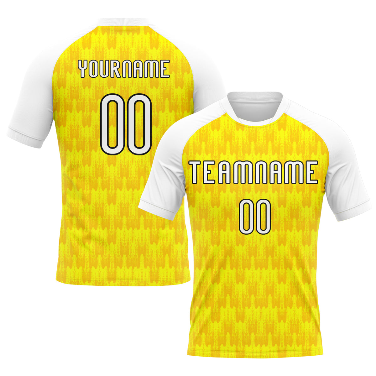 Custom Light Yellow White-Black Splash Sublimation Volleyball Uniform ...
