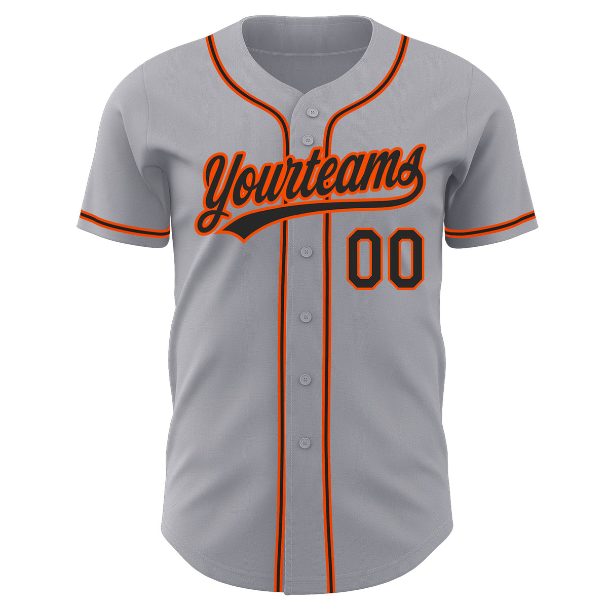 Custom Gray Black-Orange Authentic Baseball Jersey Free Shipping – Fiitg