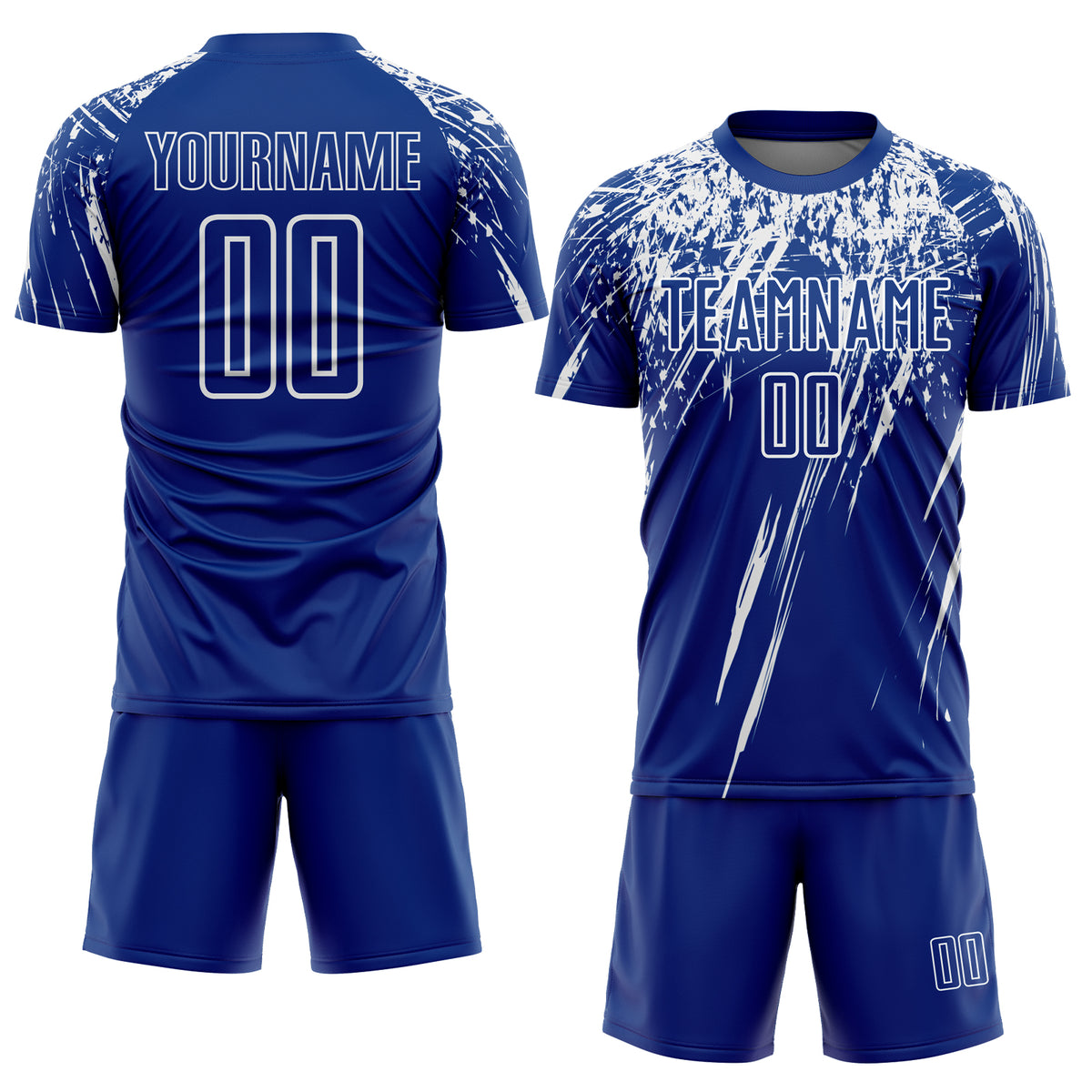 Custom Royal White Sublimation Soccer Uniform Jersey Free Shipping – Fiitg