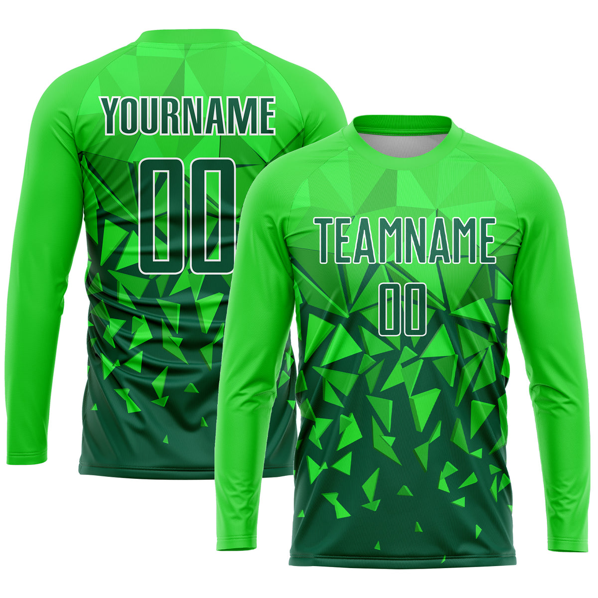 Custom Green Grass Green-White Sublimation Soccer Uniform Jersey – Fiitg