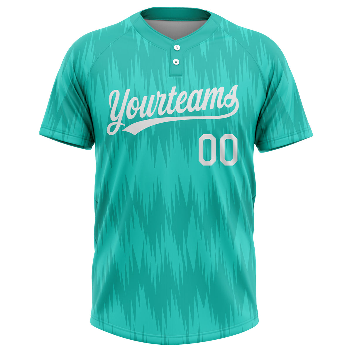 Custom Aqua White Two-Button Unisex Softball Jersey Free Shipping – Fiitg