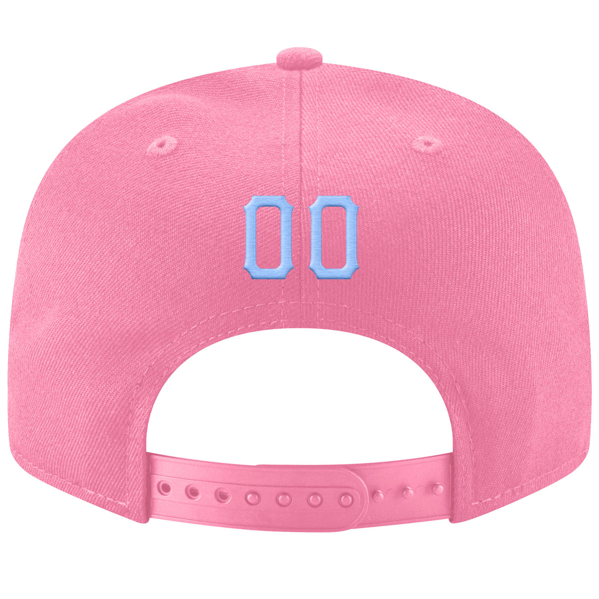 Custom Pink Light Blue-White Stitched Adjustable Snapback Hat Free ...