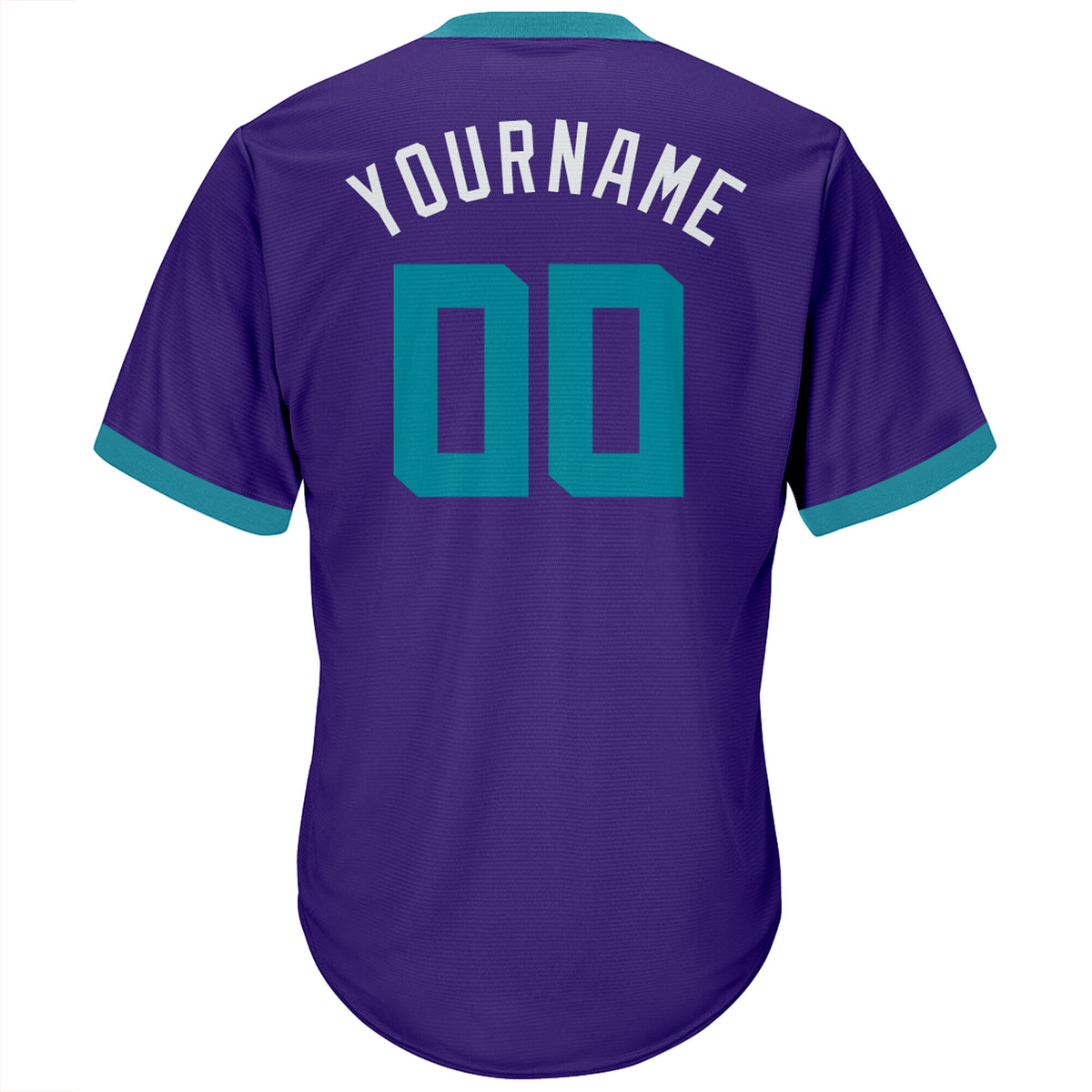 Custom Own Purple Teal White Authentic Baseball Stitched Jersey Free ...